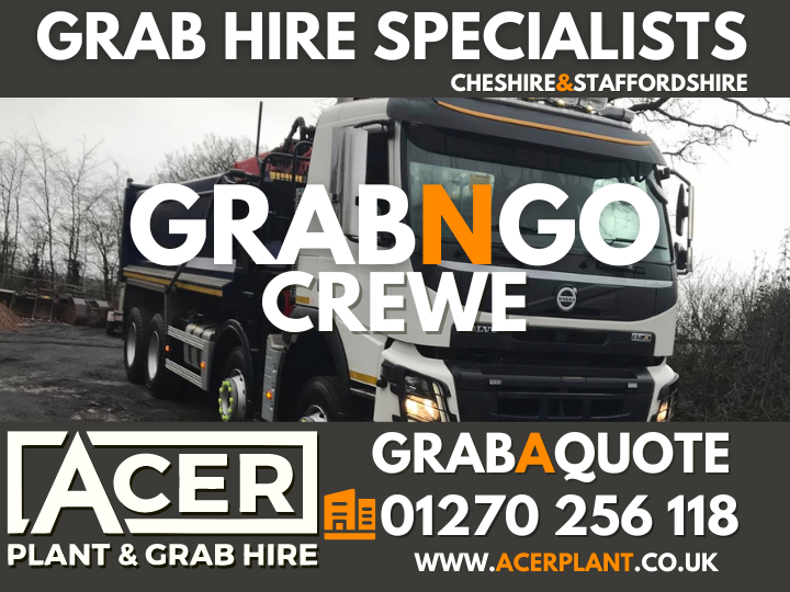 Grab Hire Crewe Cheshire | Same Day Grab Lorry Hire Crewe